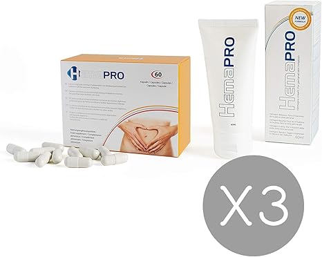 3 Hemapro Pills + 3 Hemapro Cream: Pastillas y Crema para prevenir y ...