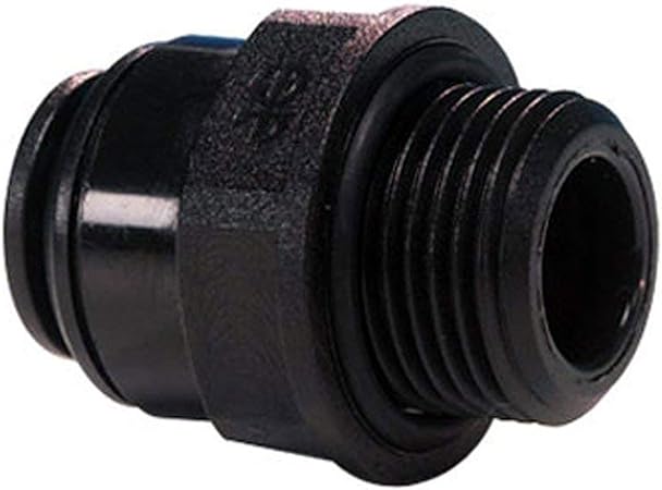 JOHN GUEST STRAIGHT ADAPTOR. BSP Thread 1/2" to 15mm Push-fit Tube O.D ...