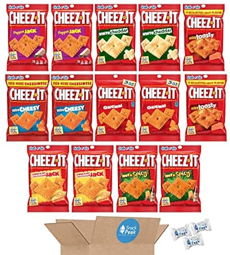 Cheez-It Variety Snack Peak Gift Box (14 – 3 oz bags) – Original, Hot ...