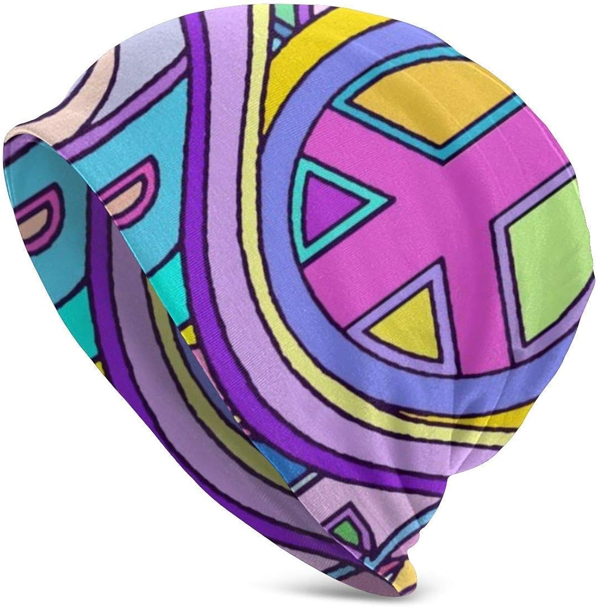 Yuanmeiju Psychedelic Hippy Retro Peace Art Beanie Knit Hat Cap All ...