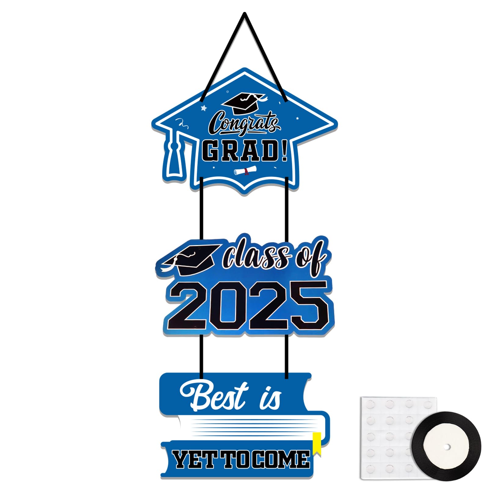 Estivaux Class of 2025 Graduation Hanging Signs for Front Door, Deep ...