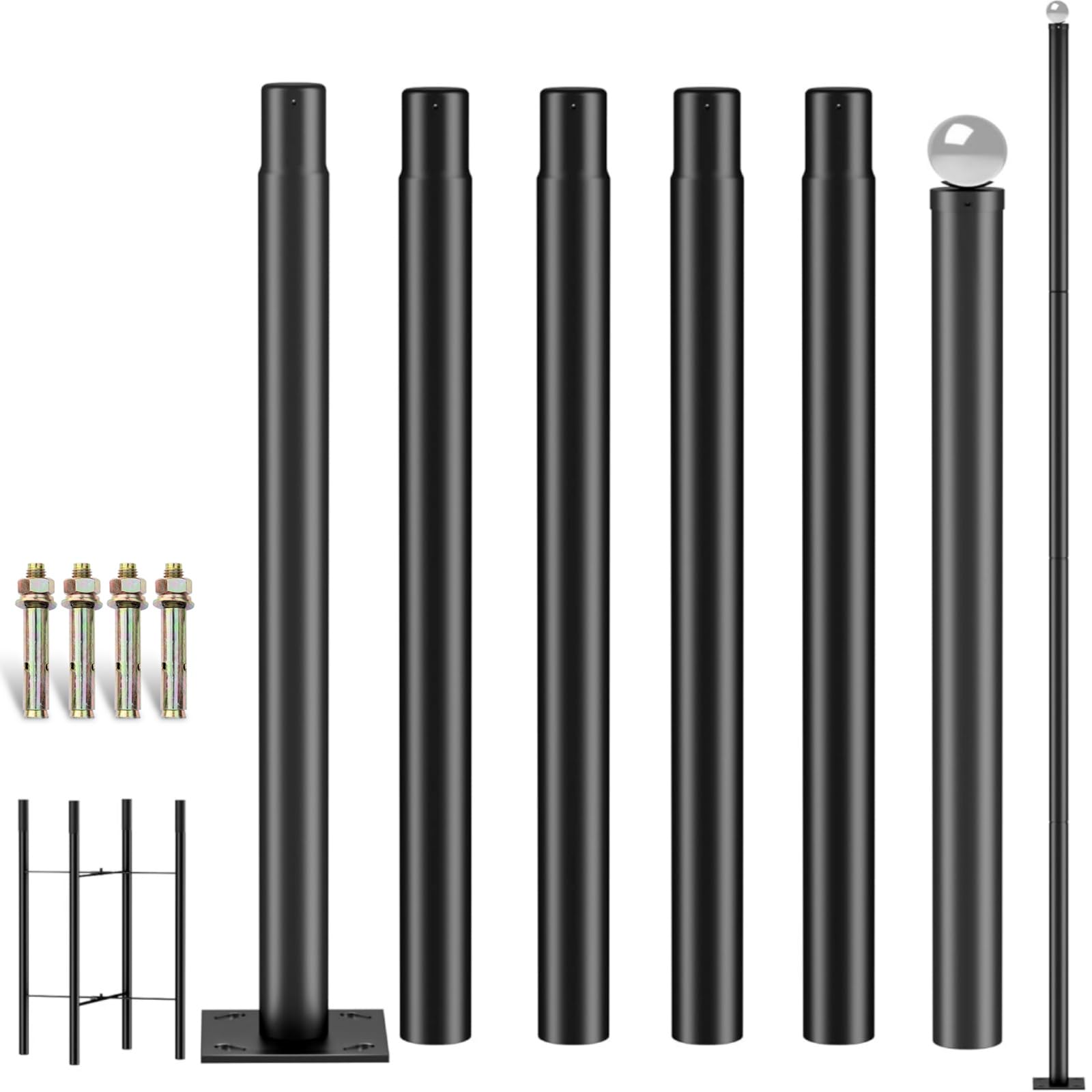 GZ-ChuanXuan 20FT Tall Street Light Pole, Outdoor Street Lamp Post ...