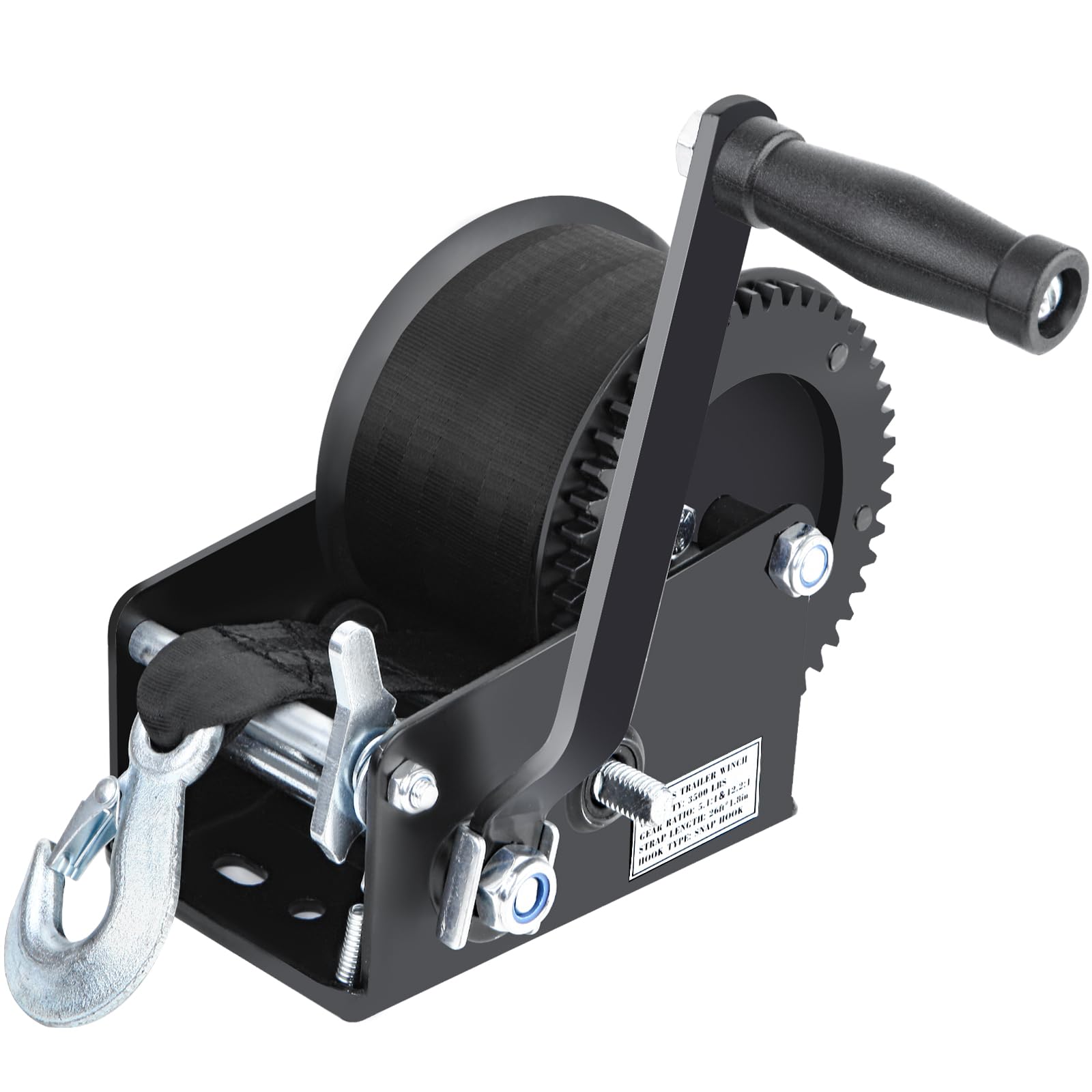 Vevitts 3500lbs Hand Winch Boat Winch, Hand Crank Winch with 8m (26ft ...