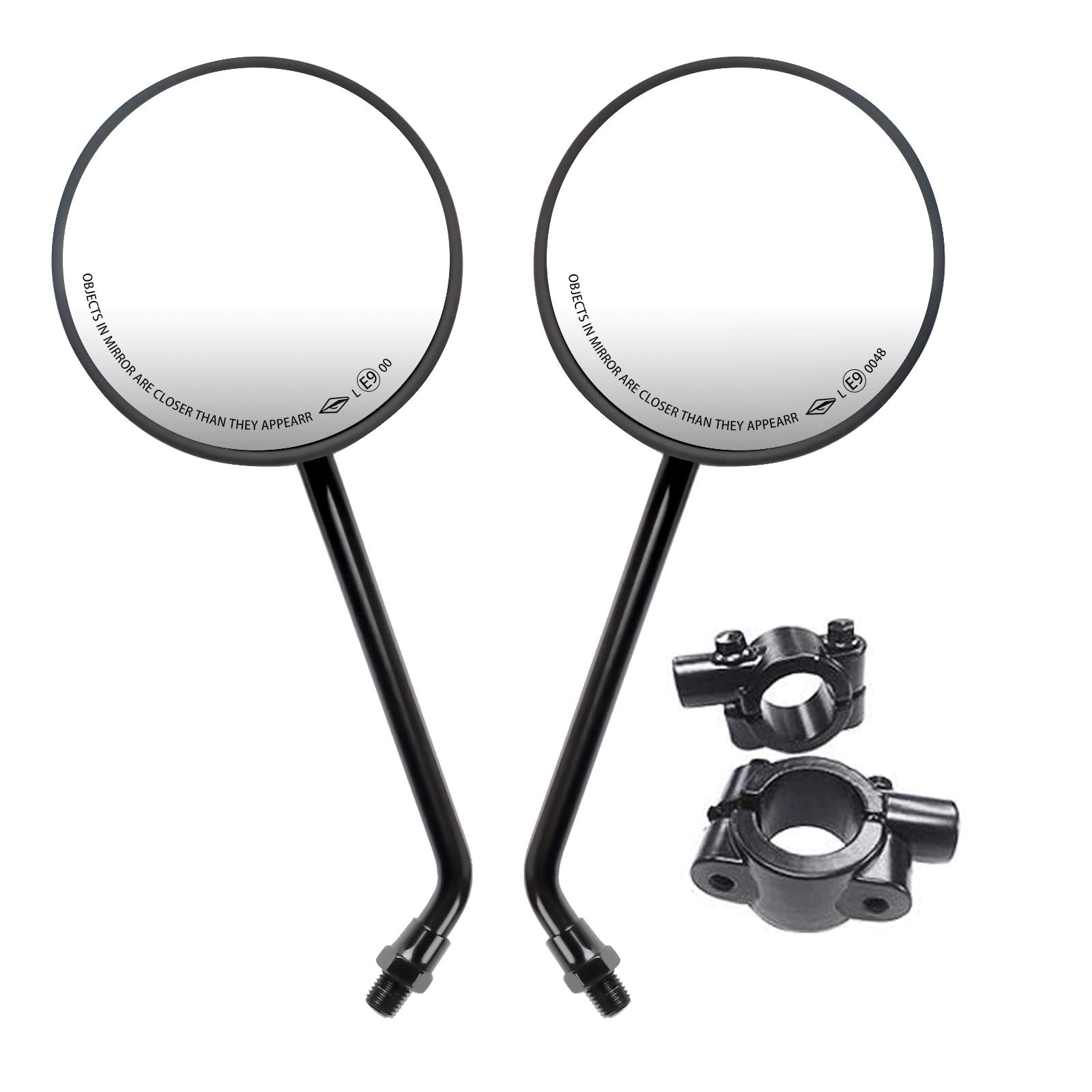 Mua Retro Motorcycle Rearview Side Mirrors Universal 4" Round Multi-fit ...