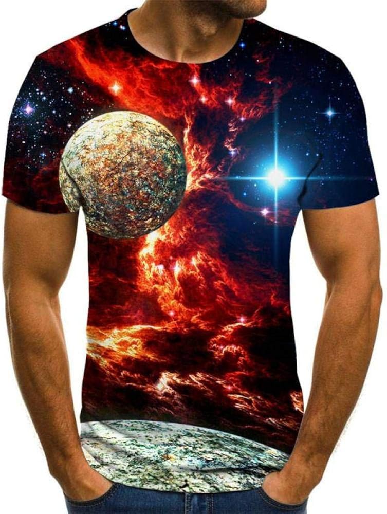 Printed T Shirt 3D Printed Graphic Men 3D T Shirt Casual Short Sleeve O