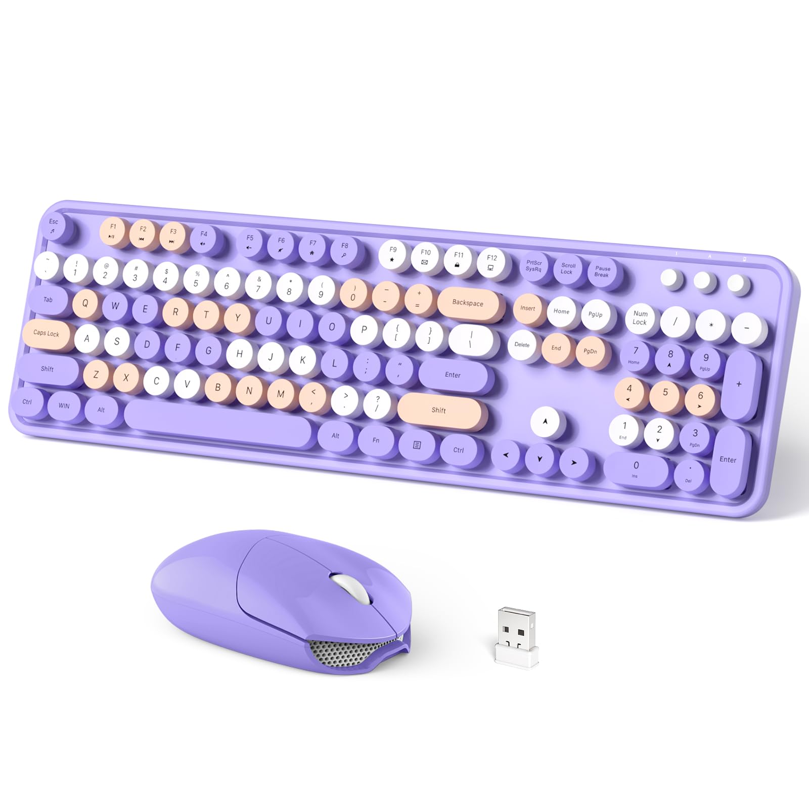 Dilter Wireless Keyboard and Mouse Combo, 104 Keys Full-Sized ...