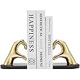 Amazon.com: Xmeden Gold Bookends, Heavy Duty Bookend Holder Decor ...