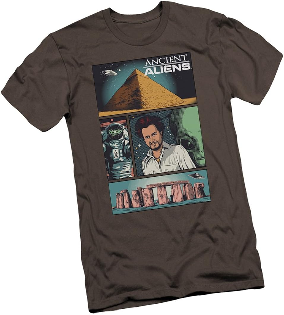 Amazon.com: Aliens Comic Page - Ancient Aliens TV Show Adult Slim-Fit ...