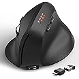 Amazon.com: Ghajz Bluetooth and 2.4GHz Ergonomic Mice, 2 in 1 Wireless ...