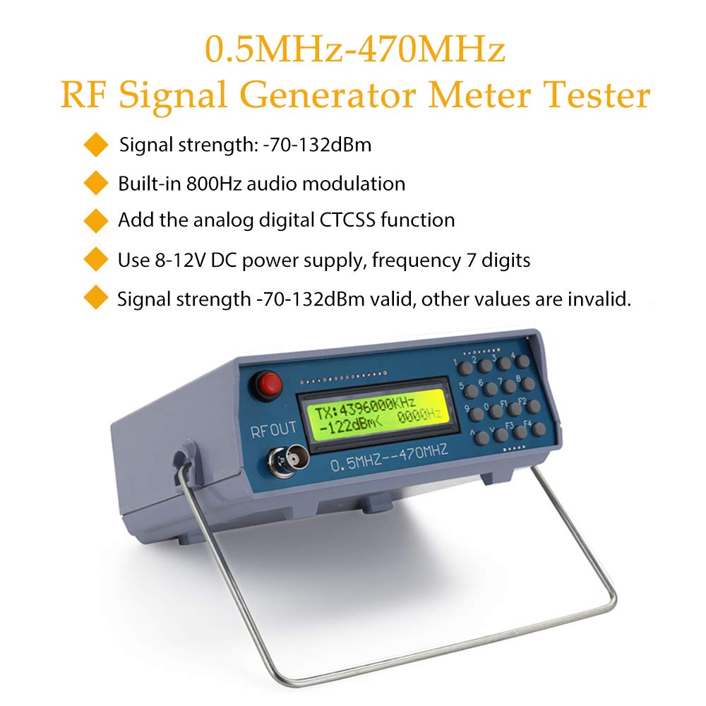 Monday Kids 0.5MHz-470MHz RF Signal Generator Meter Tester for FM Radio ...