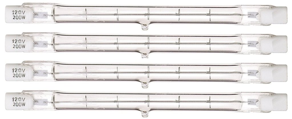 (Pack of 4) Halogen 200-Watt Double Ended J Type 118 mm (4.64 Inches ...