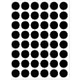 Amazon.com : Dot Stickers,1 Inch Black Circle Stickers,960pcs 20 Sheets ...