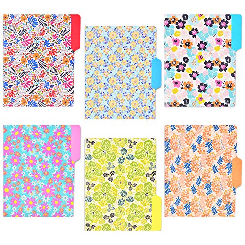 INFUN Decorative File Folders -12 Pack ,1/3-Cut Tabs Cute File Folders ...
