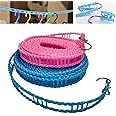 Amazon.com: 2 Pack Nylon Clothesline Windproof Clothes Drying Rope ...