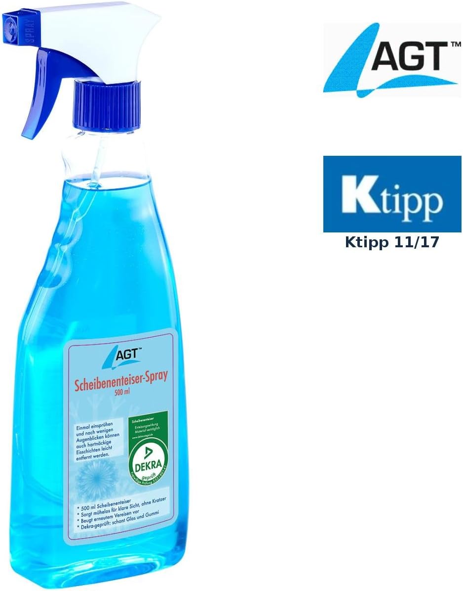 AGT Enteisungsspray: Scheibenenteiser, 500 ml, Dekra-geprüft, schützt ...
