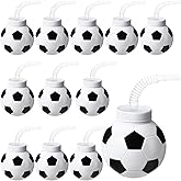 Amazon.com: 12 Set Football Ball Cups with Straws and Lids, 10 oz ...