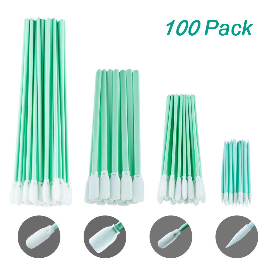 Buy YOUZAN Foam Cleaning Swabs 100PCS in 4 Models, Lintless Swabs Foam ...