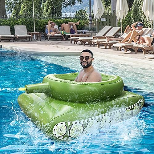 Verceco Inflatable Tank Float with Water Cannon Squirt Water Gun Toy ...