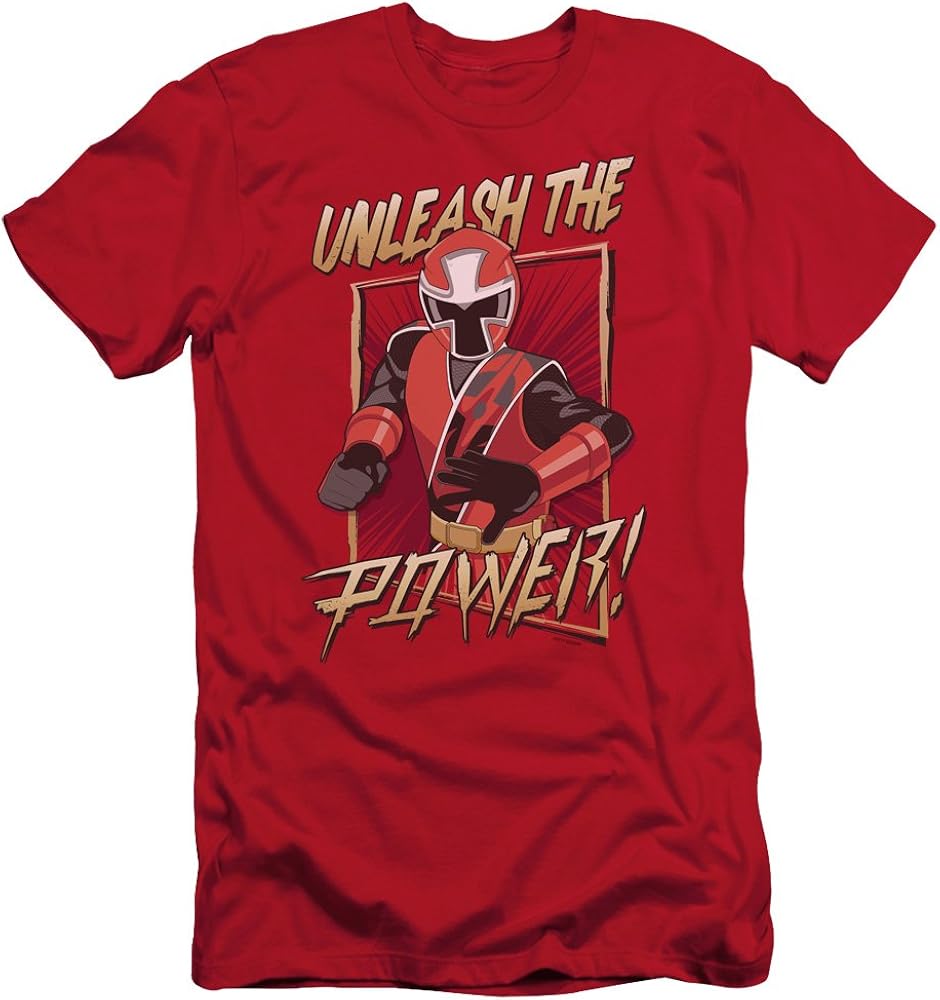 Power Rangers - Mens Unleash Premium Slim Fit T-Shirt: Amazon.co.uk ...