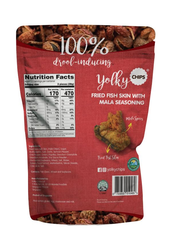 Mua Yolky Chips (4-Pack) Crunchy Fish Skin Coated with Szechuan Pepper ...