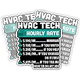 Amazon.com - SODAVA (3Pcs) HVAC Tech Hourly Rate Sticker HVAC ...