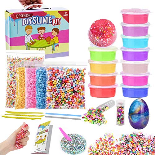 ESSENSON Slime Kit Slime Supplies Make Your Own Clear Crystal Slime 