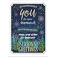 Amazon.com : 25 Employee Holiday Cards - Garland Appreciation Design ...