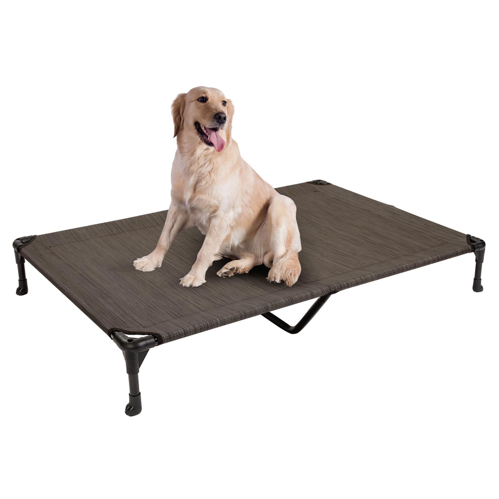 Veehoo XL Outdoor Elevated Dog Cot Bed, Cooling Raised Pet Bed ...