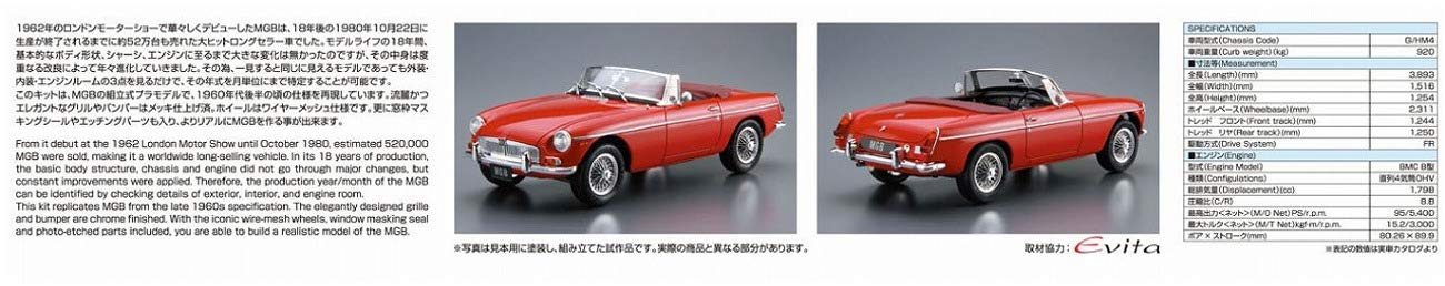 Mua Aoshima BLMC G/HM4 MG-B MK-2 ’68 1:24 Scale Model Kit trên Amazon ...