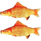 Amazon.com : Babula 2 Piece Cat Toys, Catnip Simulation Plush Fish Toy ...