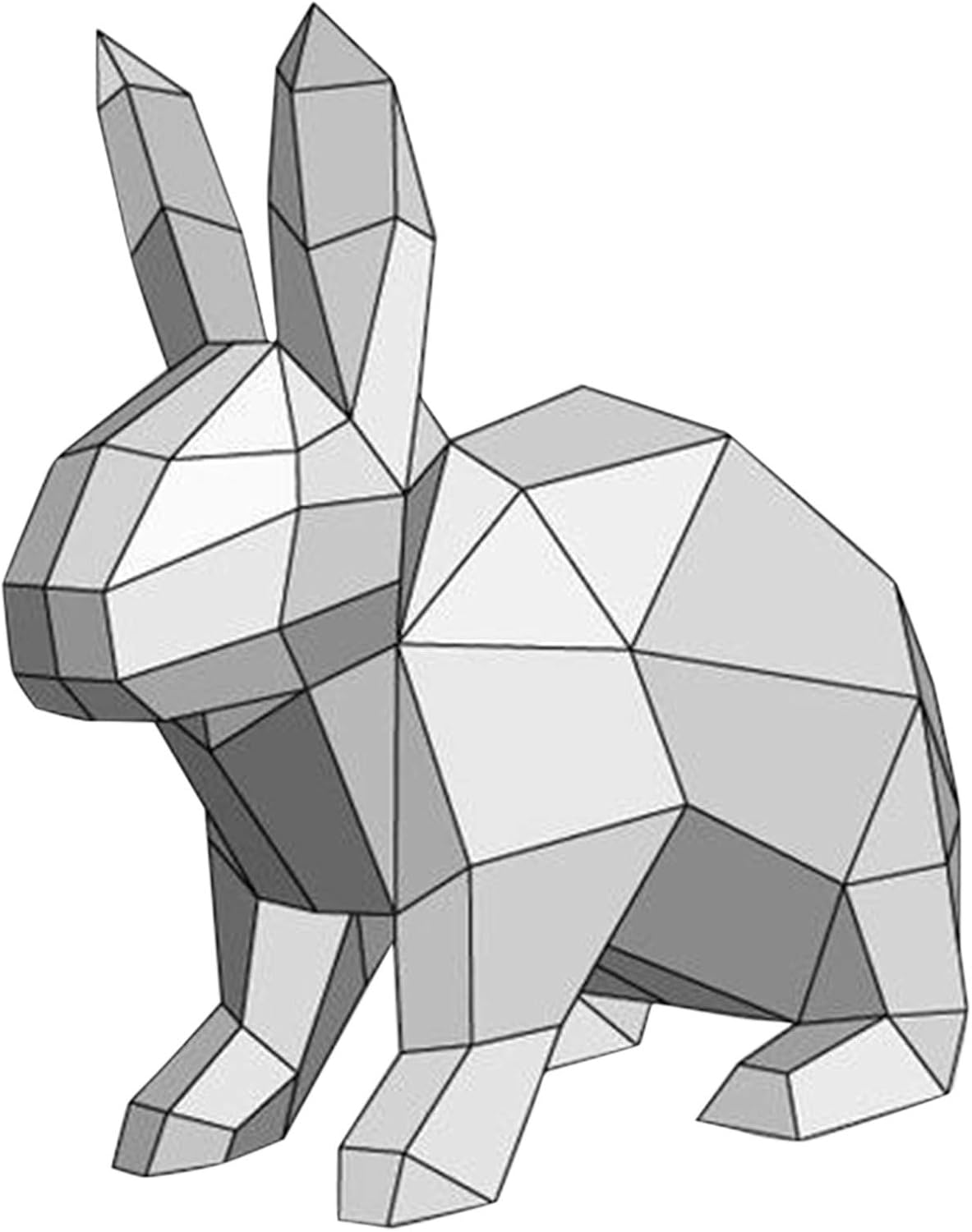 Amazon DIY 3D Paper Rabbit Model Easter Bunny Paper Carving Three Dimensional Composition 