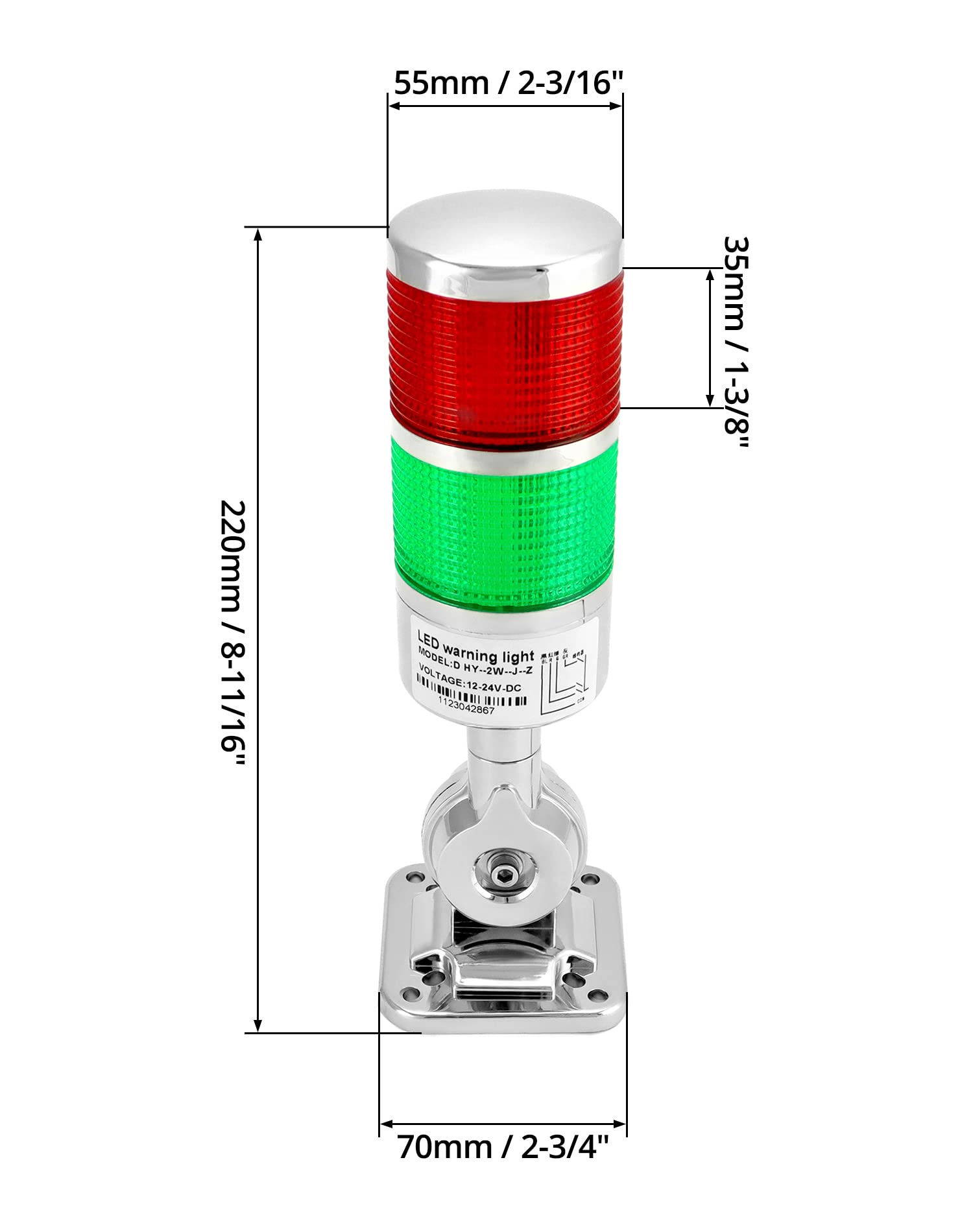 Mua QWORK Industrial Warning Lights, 12-24V LED Stack Tower Lights with ...