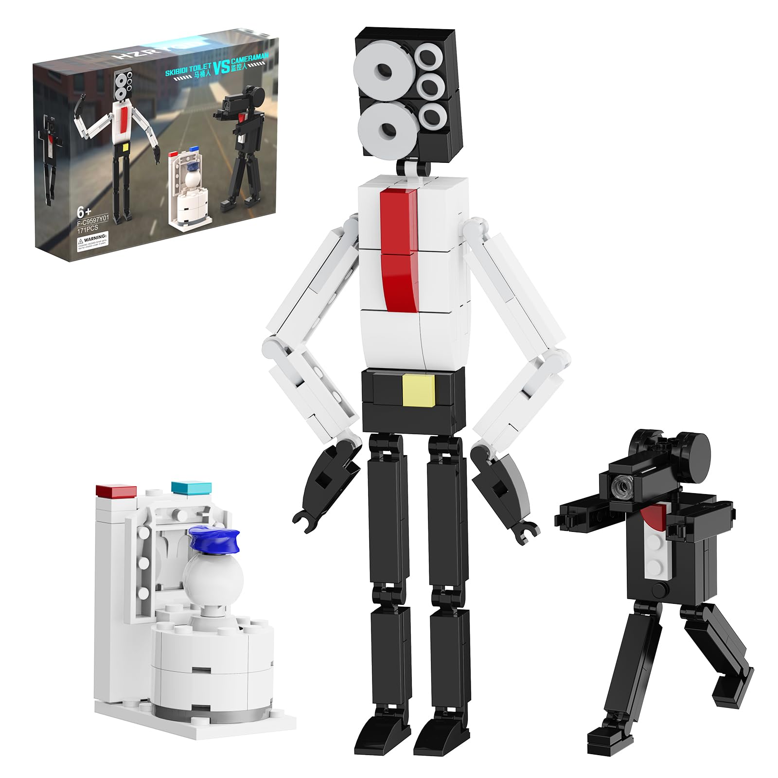 Mua Skibi Toilet Action Figure Building Block Set, 3 in 1 Skibi Toilet ...