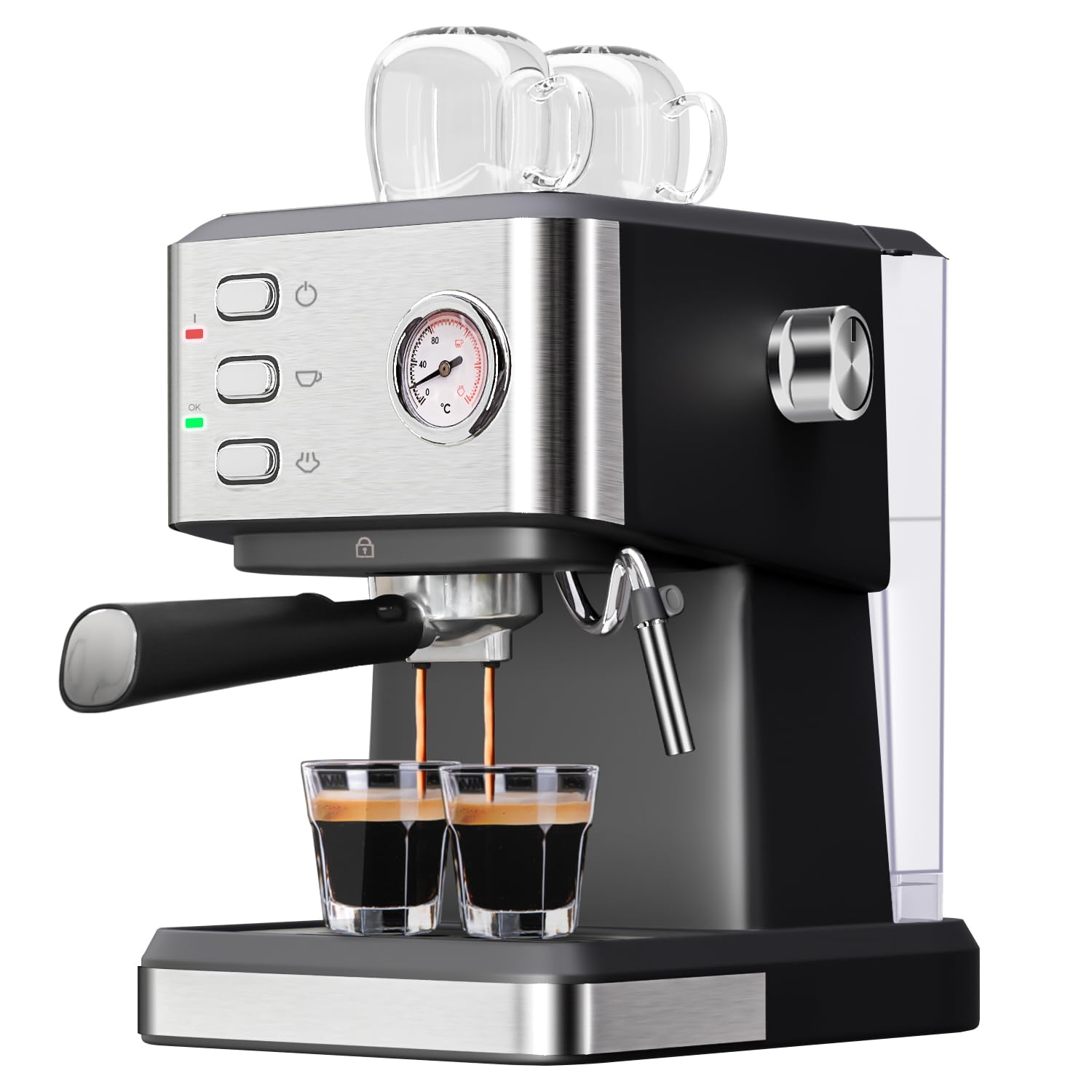 Vaparinckl 20 Bar Espresso Coffee Machine, Professional Compact Coffee ...