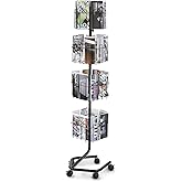 Amazon.com: VEVOR Brochure Display Rack, 4-Tier 32 Pockets Rotating ...