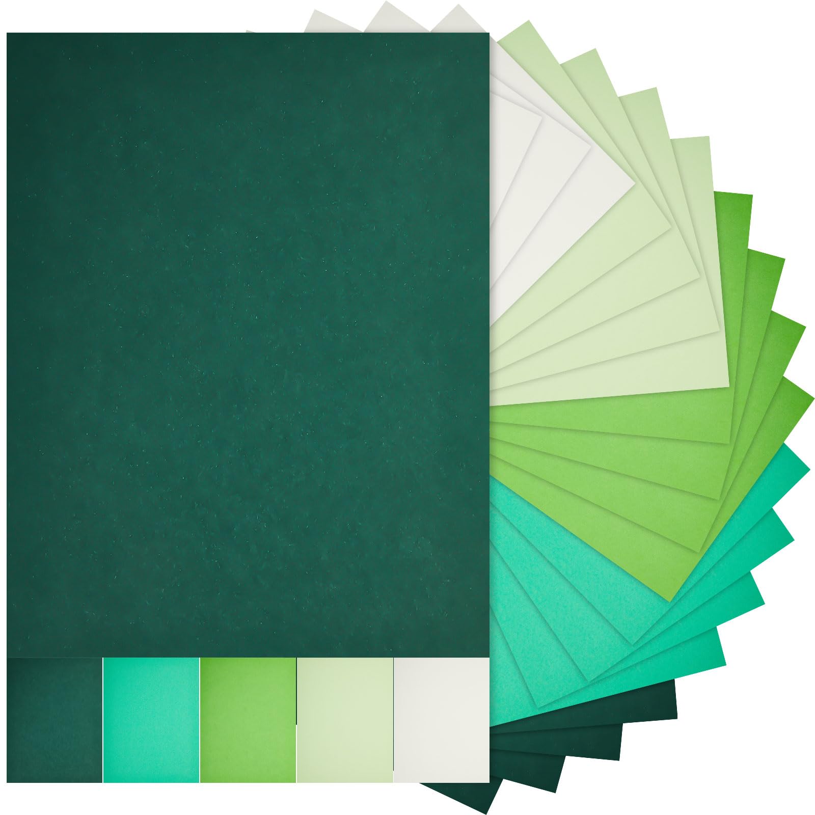 Sinmoe 100 Sheets 5 Shades Cardstock Paper 8.5 x 11 Inches 180gsm Solid ...