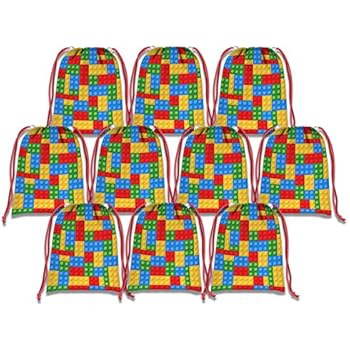 Amazon.com: Building Block Party Supplies 16 guest - Large and Small ...