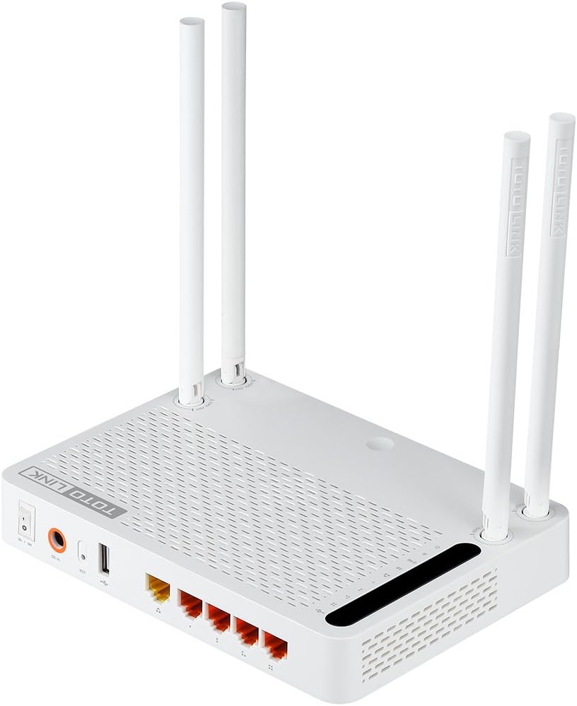 Toto Link 11 Gigabit AC Dual Band WiFi Router, 1200 Mbps with 4 ...