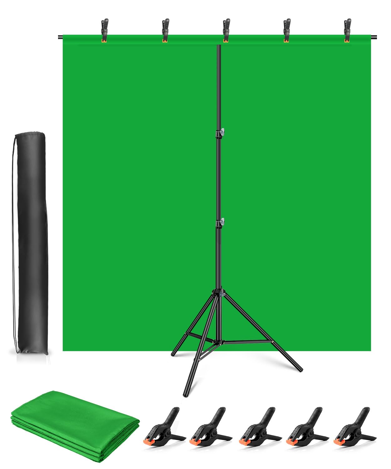 Mua Green Screen Stand Kit, HEMMOTOP 5x6.5 ft Green Screen Backdrop ...