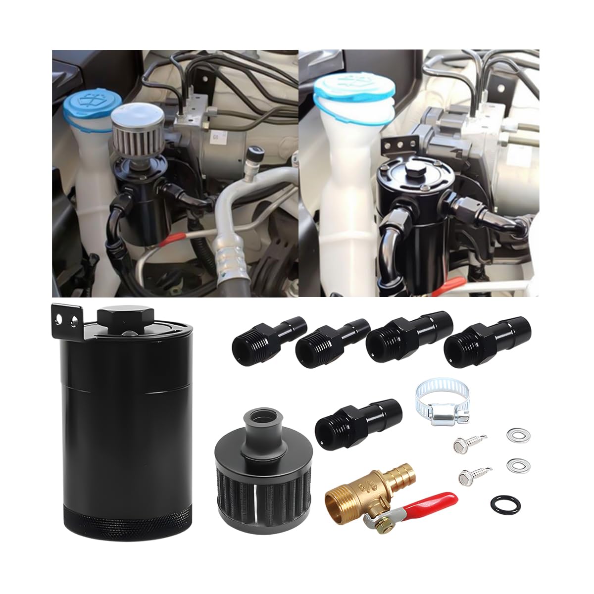 Mua AUCELI Car Oil Catch Can Kit, Automotive Aluminum Baffled Oil ...