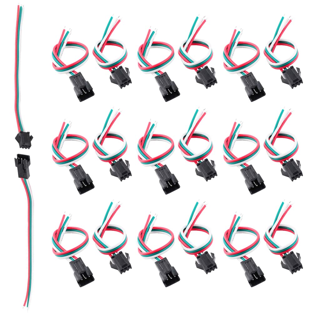Mua 10 Pairs JST SM 3 Pin Connectors Cable for WS2812 WS2812B LED Strip ...