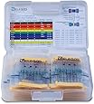 ELEGOO 17 Values 1% Resistor Kit Assortment, 0 Ohm-1M Ohm (Pack of 525 ...