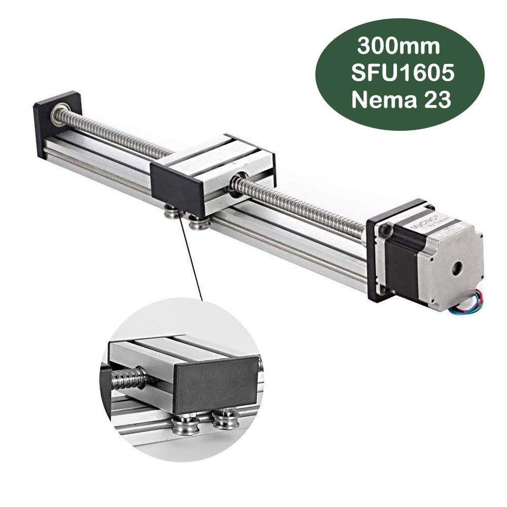Buy 300mm Linear Rail Slide, DIY CNC Router Spindle for X Y Z Axis Linear Stage Actuator Router ...