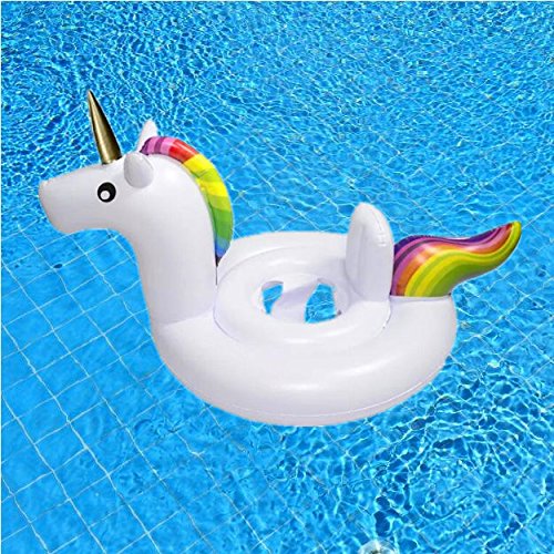 Inflatable Float Swimming Aids Pool Unicorn Swim Ring White Animal ...
