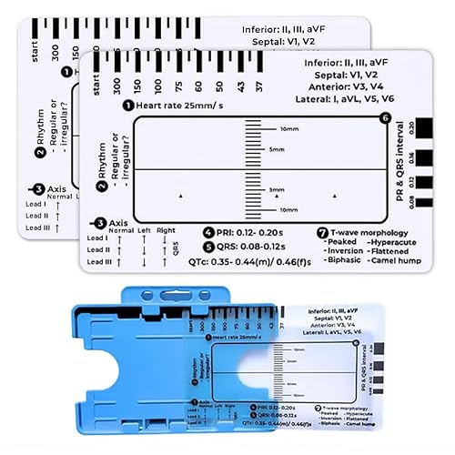 ECG 7 Step Ruler, ECG 7 Step Ruler for ECG/EKG Interpretation, ECG ...
