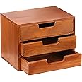 Amazon.com: Triple Drawer Desktop Storage Organizer in Modern Wood ...