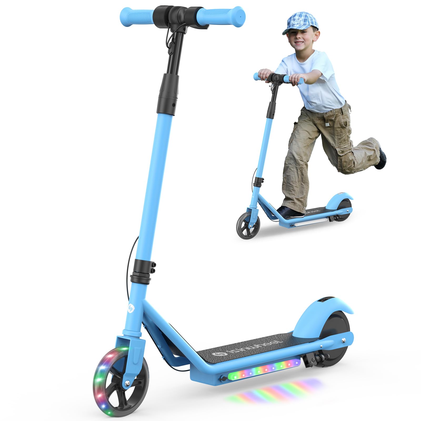 isinwheel S2 Electric Scooter for Kids Ages 6-14, 150W Motor ...