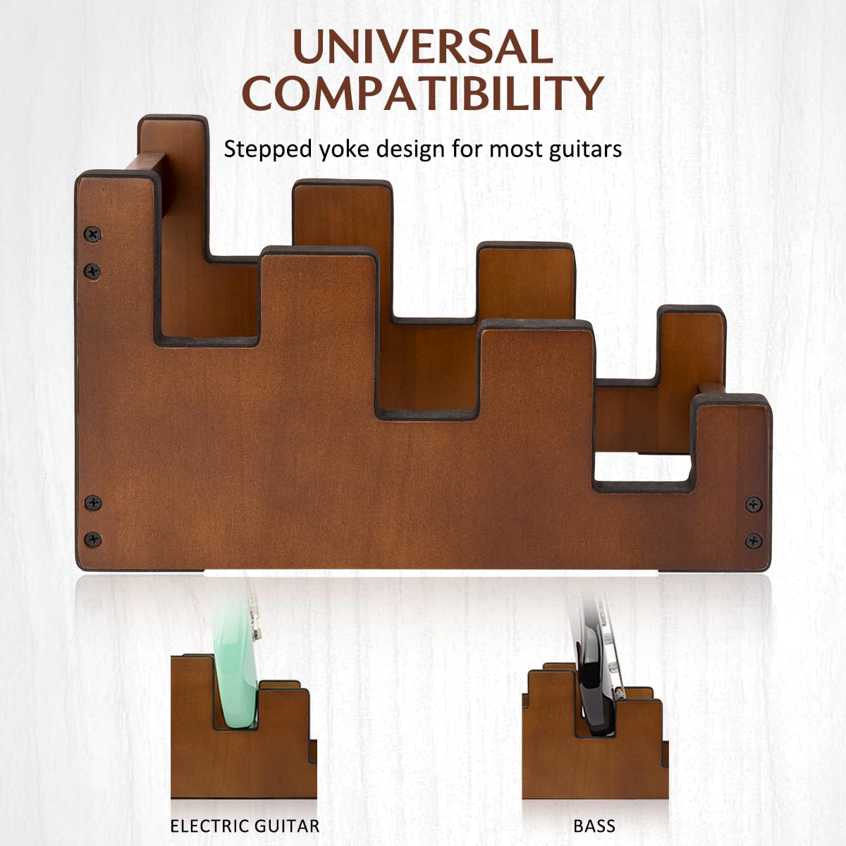 Mua STRICH Wooden Guitar Stand for Multiple Guitars, 3-Holder, Front ...