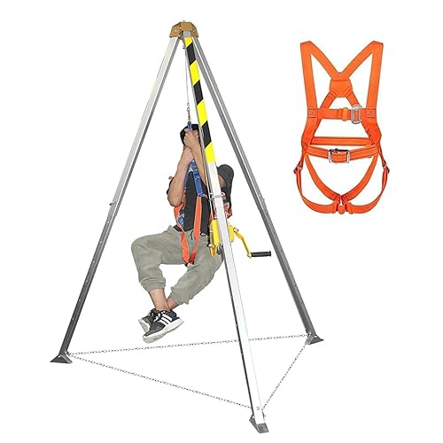Emergency Rescue Tripod Kit, Aluminum Alloy Confined Space Tripod, with ...