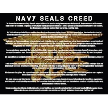 Amazon.com: Navy Seals Creed Poster (V10): Posters & Prints